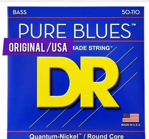 Струны для бас-гитары DR Pure Blues PB-50 (50-110)