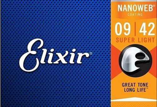 Струны Elixir 12002 NanoWeb Super Light 9-42