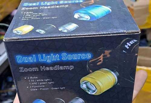 Налобный фонарь HL-900 Dual Light Source-T6