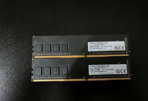 Оперативная память Apacer DDR4, комплект 2х8гб