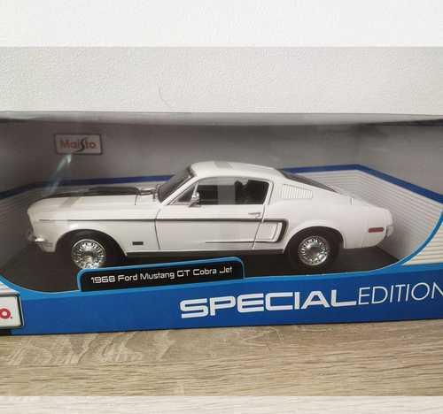 Модель 1:18, Ford Mustang GT Cobra Jet 1968 Maisto