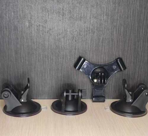 Тройной кронштейн присоска для экшн камеры GoPro