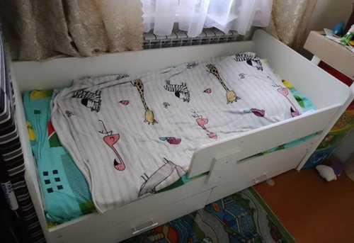 Детская кровать от 2х лет с бортиком 160х80