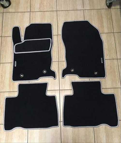 Велюровые Премиум ковры для Lexus NX ворсовые черн
