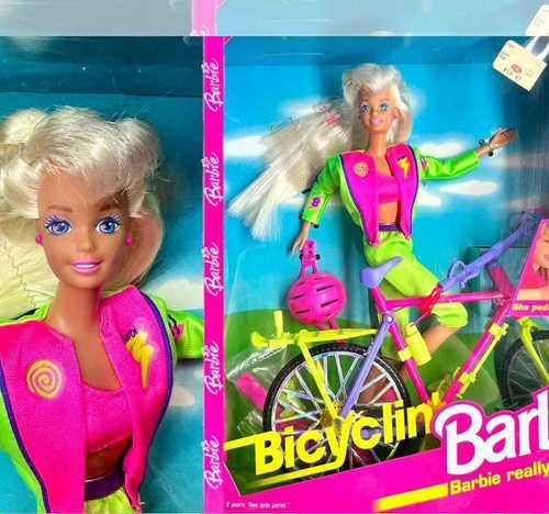 Barbie 1993 Bicyclin шарнирная на велосипеде