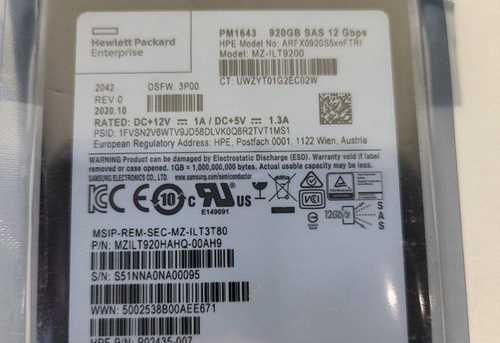 SSD Samsung PM1643 SAS 920Gb