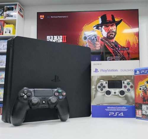 Sony PS4 Slim 2 геймпада 93 игры