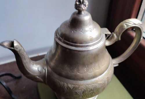 Сервиз чайный серебро латунь Индия 60 -е годы