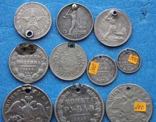 Старинные серебряные монеты для монисто