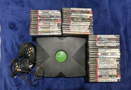 Xbox original + 50 дисков