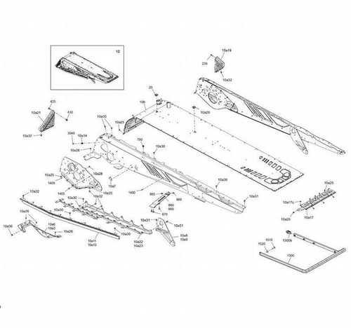 Бампер задний Ski-Doo New 165 Rear Short(518331206)