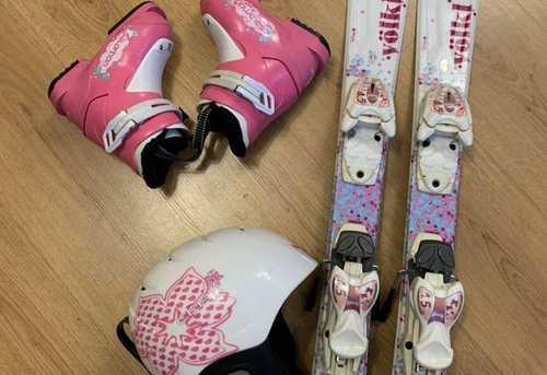 Горные лыжи детские Volkl Chica 80см+ботинки+ шлем