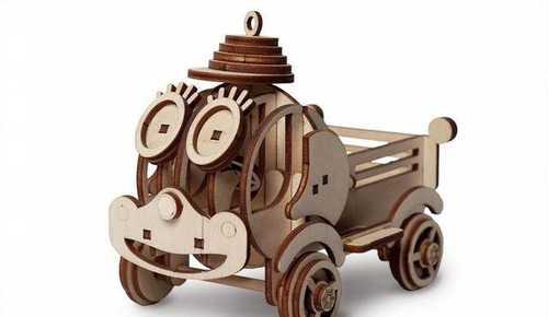 Конструктор 3D деревянный подвижный Грузовик Степа