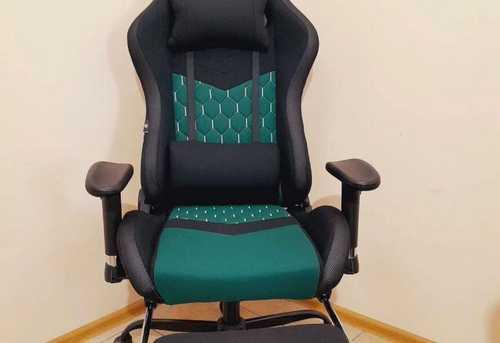 Игровое кресло с подсветкой и подставкой для ног