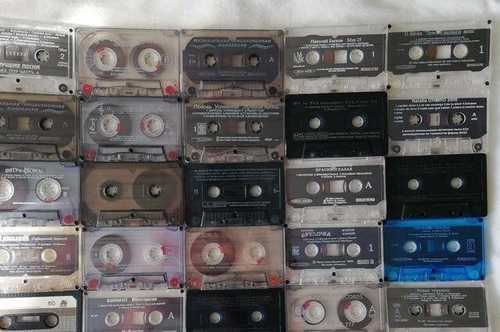 Аудиокассеты с записью 40 штук