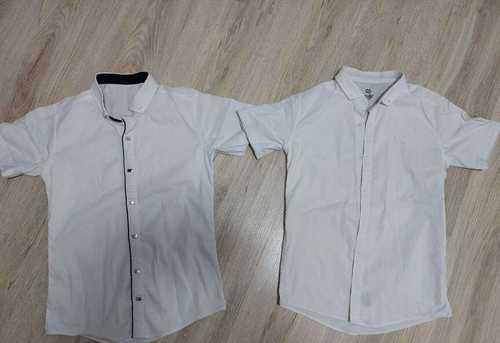 2 белые рубашки, р.140