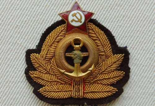 Кокарда офицерская вмф, шитая, вс СССР