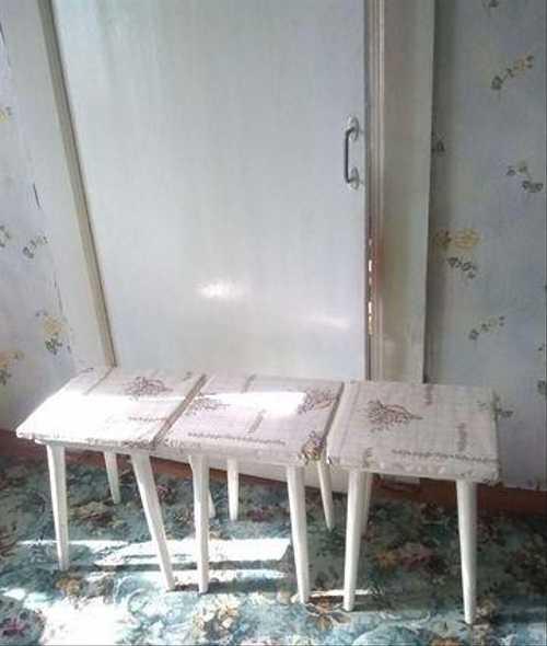 Три деревянных табурета, винтаж, СССР