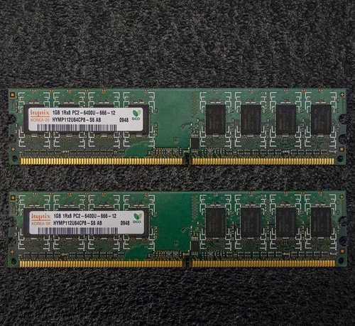 DDR2 2x1gb 800mhz 1rank CL6-6-6-18 Hynix