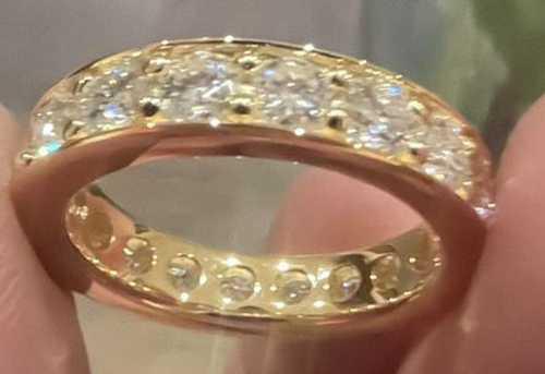 Золотое кольцо с Бриллиантами 3,6 ct