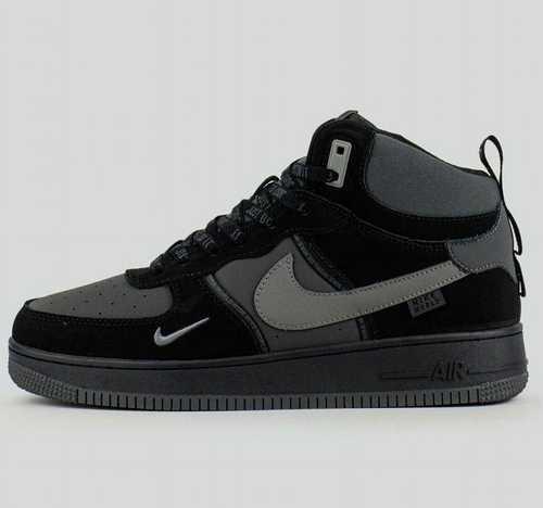 Кроссовки Nike Air Force 1 Mid Black / Grey