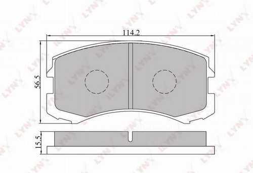 Lynxauto BD-5503 Колодки тормозные дисковые перед