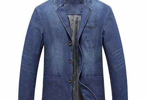 Джинсовый новый мужской пиджак (блейзер) 48 размер