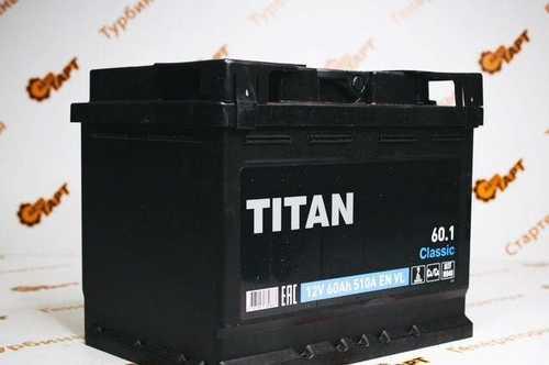 Аккумулятор 60 А.ч. Titan Classic 510А Новый