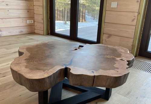 Журнальный стол из натурального спила дерева