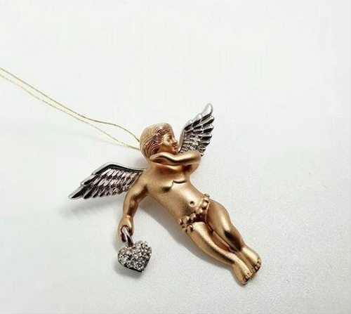 Подвеска "Ангел" из золота с бриллиантом