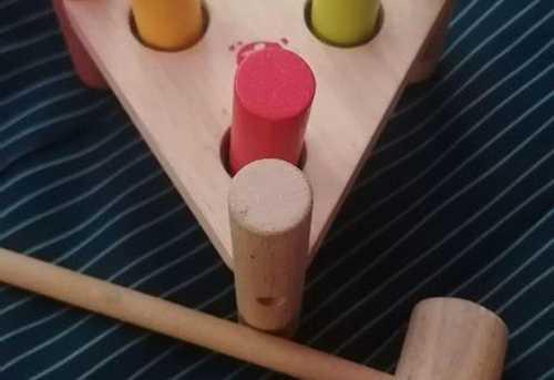 Игрушка колотушка деревянная