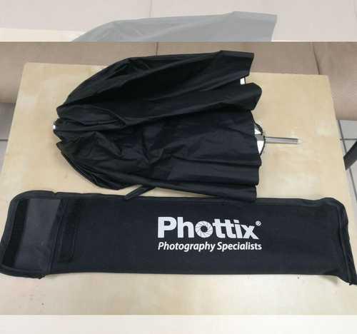 Зонт Phottix 90 см, серебро—черный