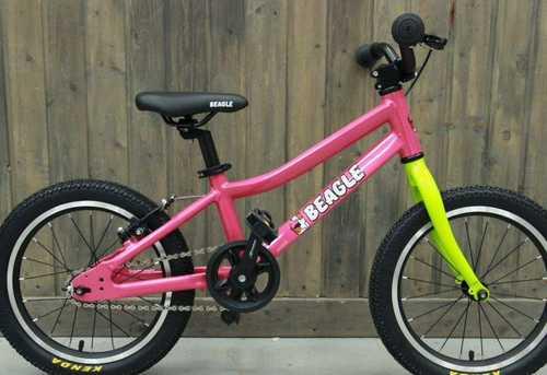 Детский велосипед Beagle 116x 16 pink green