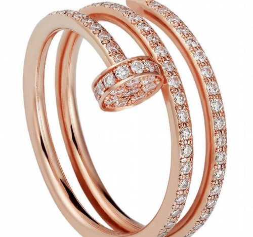 Юв. изделие Cartier Juste un Clou ring, double, half-paved B4210900   подарок 1 год гарантии