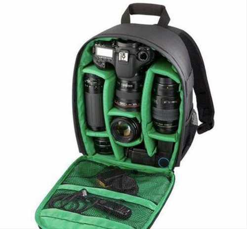 Легкий Фото рюкзак для камеры компактный Зеленый