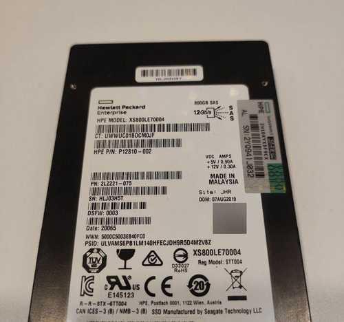 Накопитель SSD Seagate 800Gb, SAS, 3D