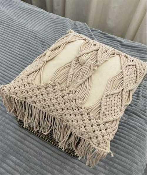 Наволочка handmade в бохостиле +подушка