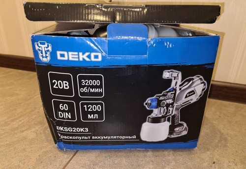 Аккумуляторный краскопульт deko dksg20K3 20В