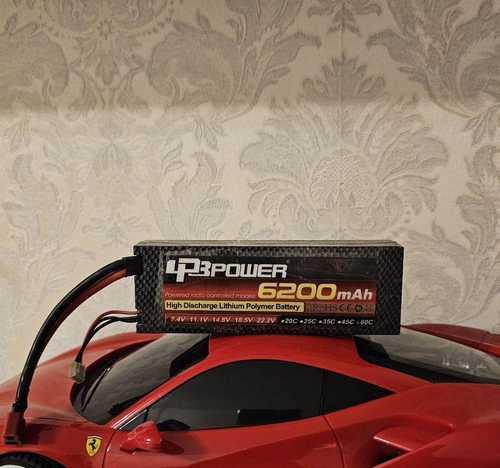 Аккумулятор lipo 2s 6200 mah 60c