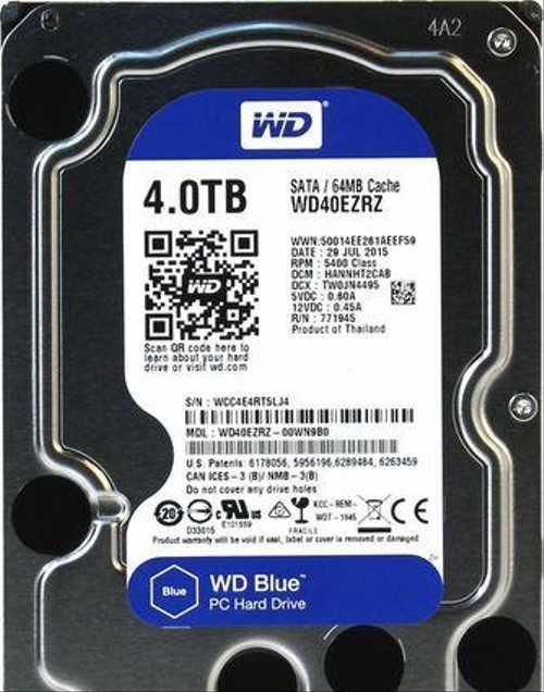 4Tb SATA Western Digital WD40ezrz NEW 2шт