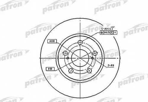 Patron PBD2683 Диск тормозной передн toyota carina