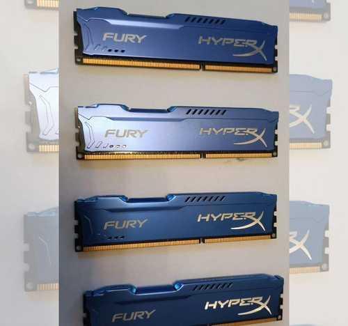 Оперативная память HyperX Fury 8 гб DDR3 1600 мгц