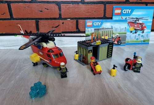 Lego City 60108 Пожарный вертолёт, полный комплект