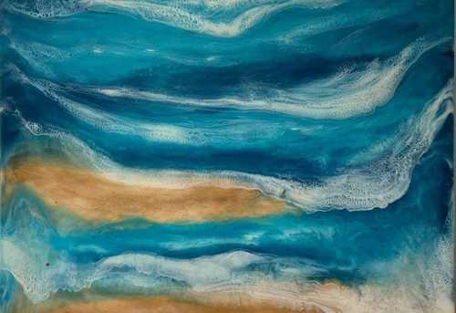 Картина из эпоксидной смолы, Море,60/60
