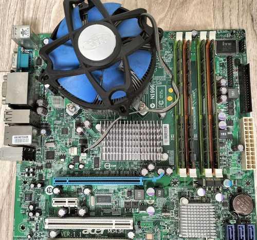 Материнская плата Acer MG43M Socket LGA 775 с проц