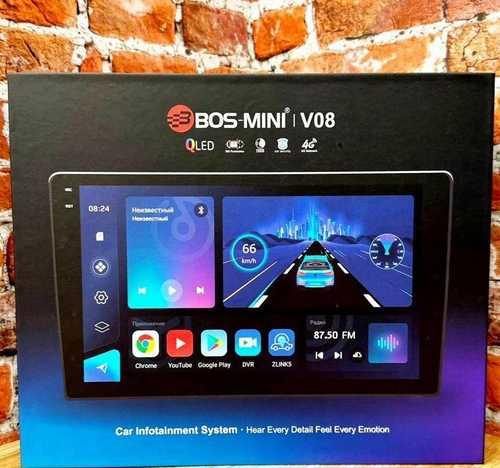 Android магнитола 8 256Gb BOS mini V08 360 sim 4G