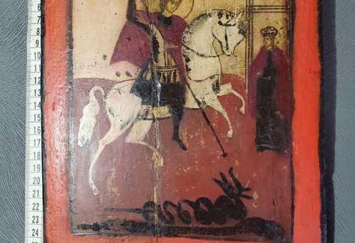 Икона Георгий Победоносец 18-19 век