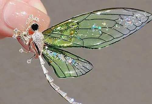 Брошь стрекоза пчела жук скоробей бабочка муха