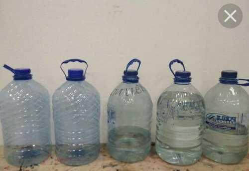 Пустые бутылки из под воды 5 литров