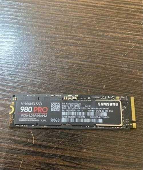 Samsung 980 pro 500gb NVMe PCI-e 4.0 SSD